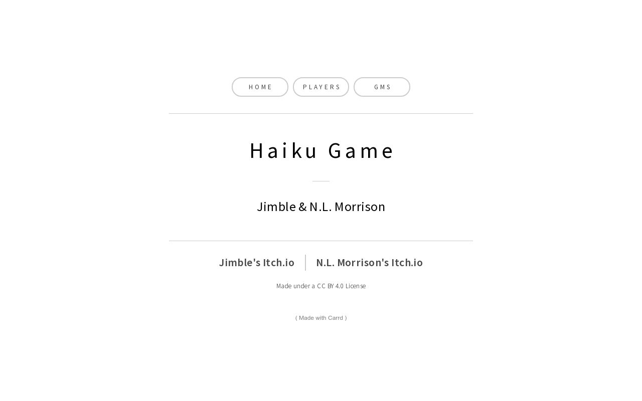 Haiku Game